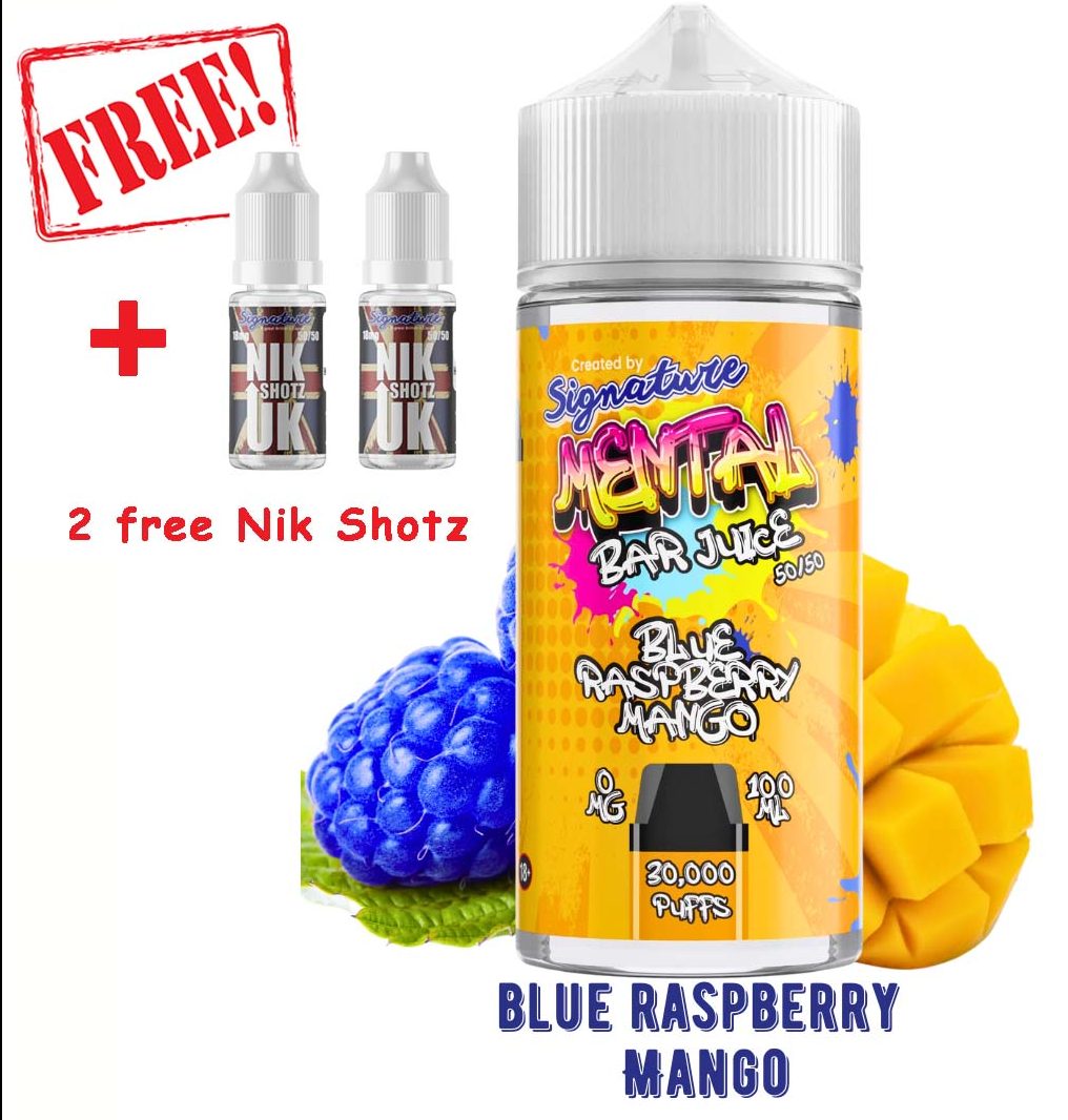Blue Raspberry Mango 100ML – Signature Vapour