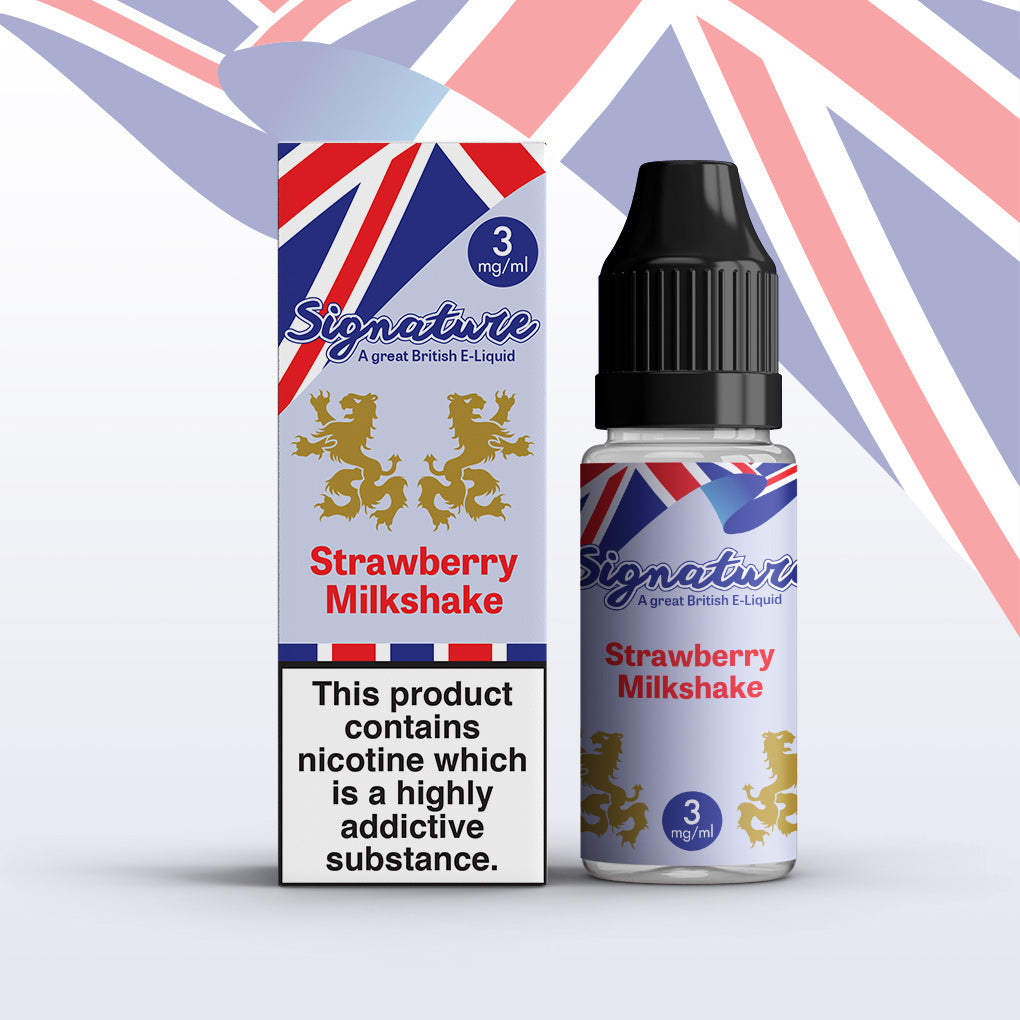 Signature 10ml - Strawberry Milkshake - Box of 10 – Signature Vapour